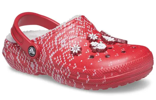 CROCS Classic Lined Clogs - Red