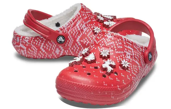 CROCS Classic Lined Clogs - Red