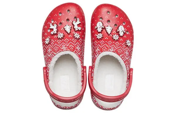 CROCS Classic Lined Clogs - Red