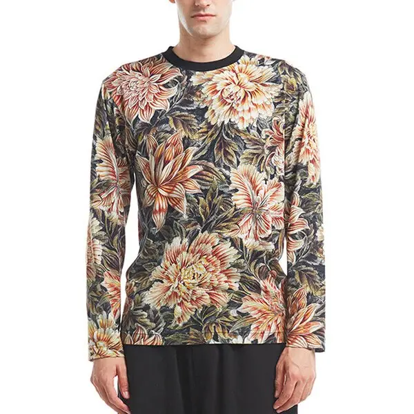 Adidas Y-3 Floral Print Long Sleeve Shirt