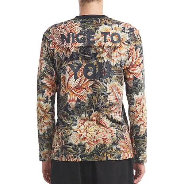Adidas Y-3 Floral Print Long Sleeve Shirt