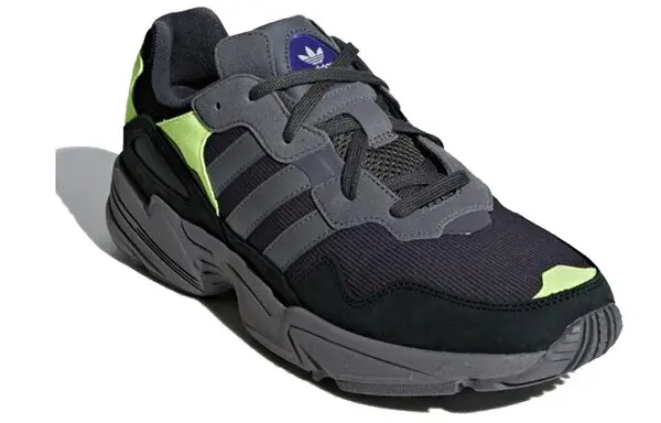 Adidas Yung-96 "carbon" Casual Sneakers - Black/green