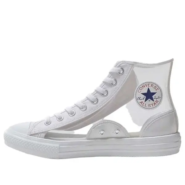 CONVERSE Chuck Taylor All Star Light Clear Material Hi Top Sneakers - White