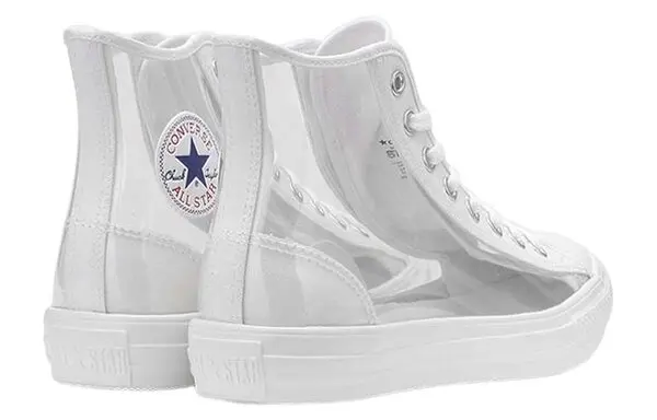 CONVERSE Chuck Taylor All Star Light Clear Material Hi Top Sneakers - White