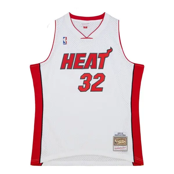 Mitchell & Ness X Nba Miami Heat 2005-06 Shaquille O'neal Swingman Jersey - White/red