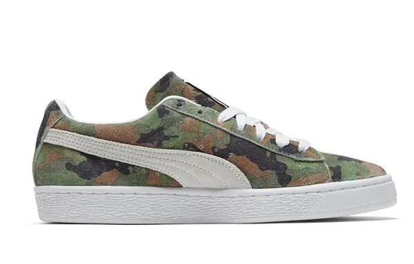 PUMA Suede Classic Ambush Dachshund Camo Low Top Sneakers - Green