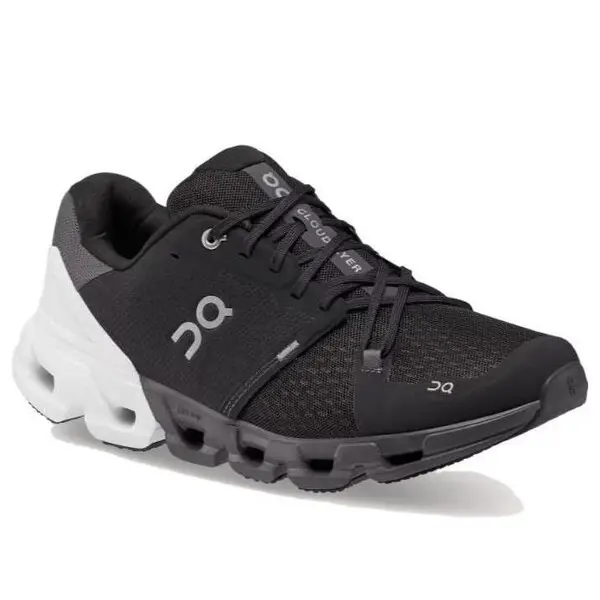 On Cloudflyer 4 Wide Athletic Sneakers - Black/white