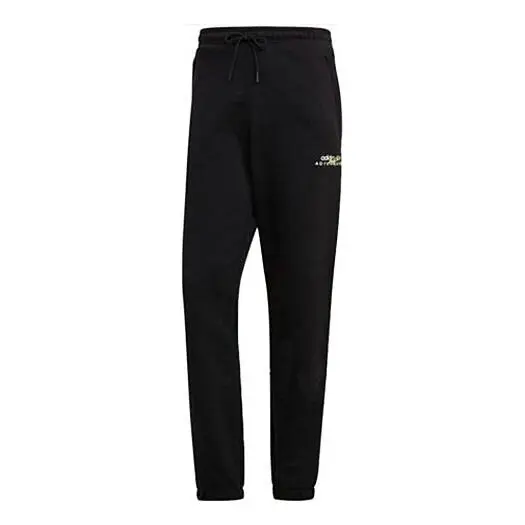 Adidas Originals Running Training Stay Warm Lacing Casual Sports Pants - Black