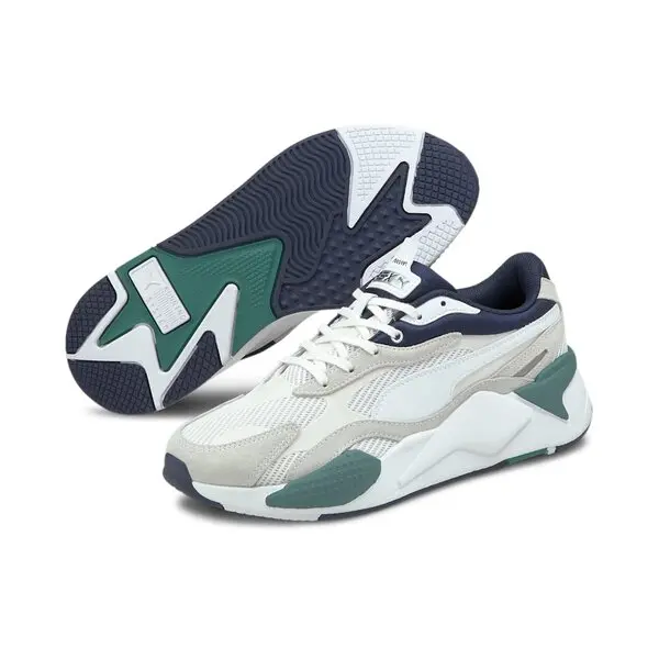 PUMA Rs-x3 Twill Air Mesh Low Top Sneakers - White