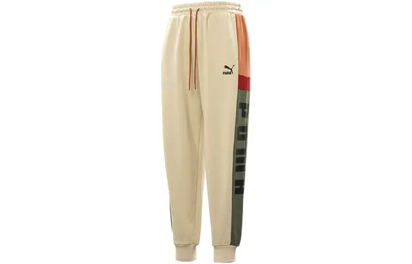 PUMA Retro Block Sweatpant 'beige Grey Red Black