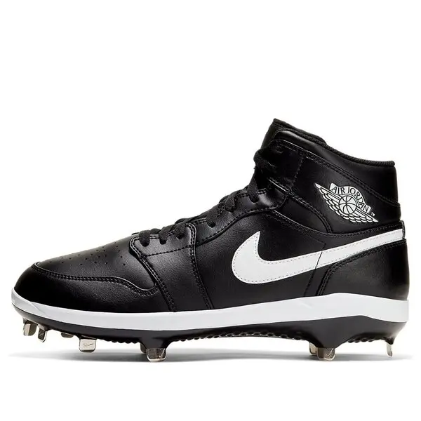 JORDAN Air 1 Retro Metal High Top Baseball Cleats - Black/white/white
