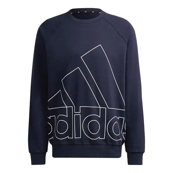 Adidas Big Lo Sweatshirt With Logo Printing - Navy