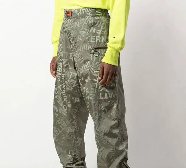 Off-White Printing Sweatpants Green