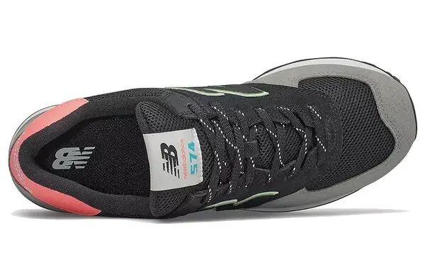 NEW BALANCE 574 Colorblock Sneakers - Black/gray/pink