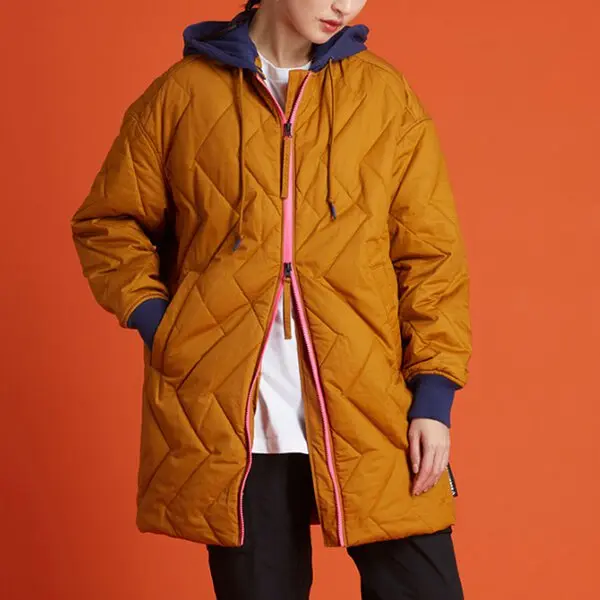 CONVERSE Hooded Quilted Mid-length Jacket