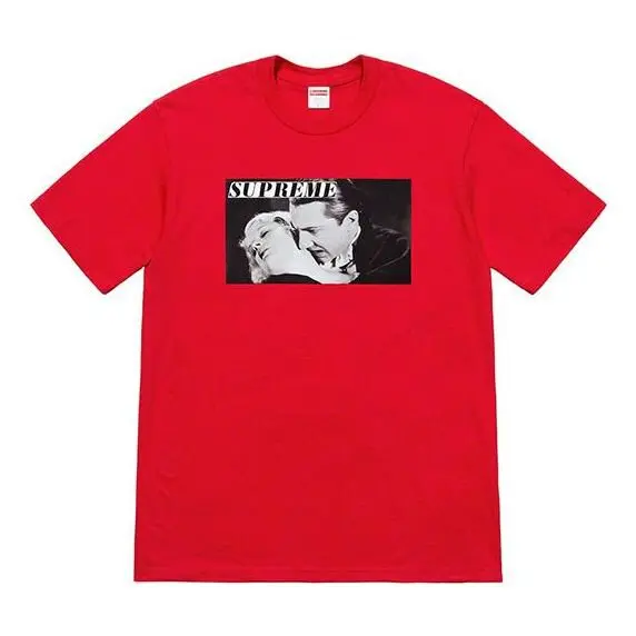 Supreme Ss19 Bela Lugosi Tee Vampire Printing Short Sleeve - Red