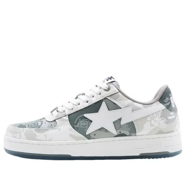 A BATHING APE X Clot Camo Sta Sneakers - White