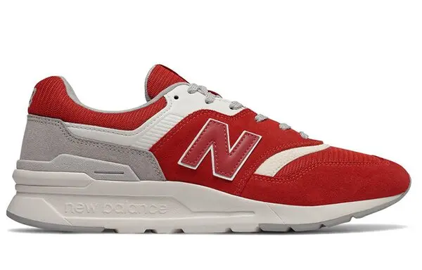 NEW BALANCE 997h Lace-up Sneakers - Cream/red