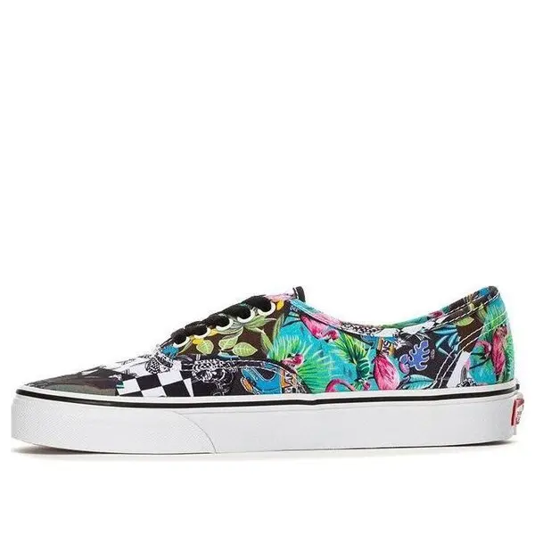 VANS Authentic Mash Up Multi Floral Sneakers - Green/pink/black
