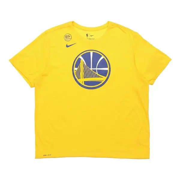 Nike Golden State Warriors As Gsw M Nk Dry Tee Es Logo Couple Style - Yellow