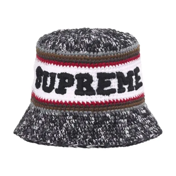 Supreme Ss26 Knit Logo Crusher - Black