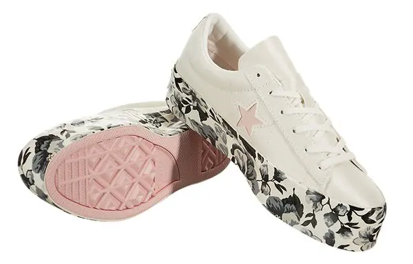 CONVERSE One Star Platform Ox Canvas "floral