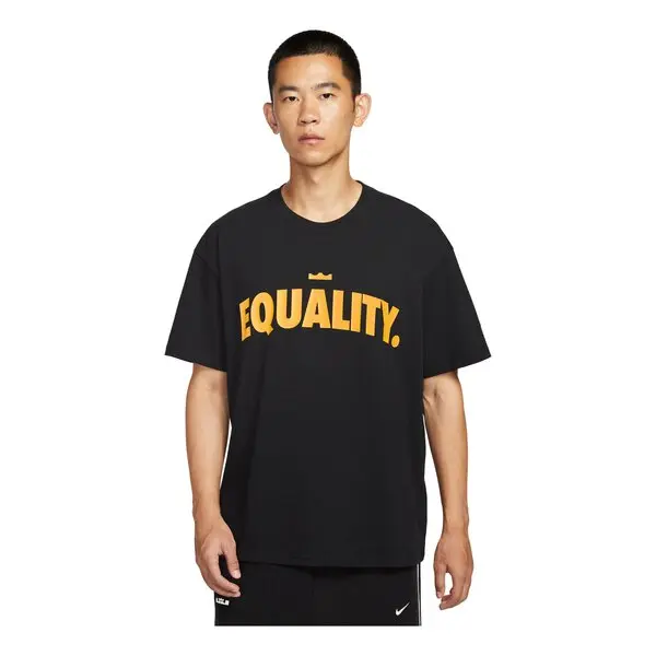 Nike Lebron T-shirt 'honor The King - Black/yellow
