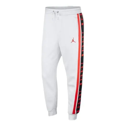 JORDAN Printing Pattern Loose Fleece Lined Sports Pants/trousers/joggers White - Default Color