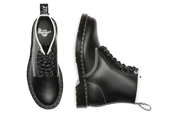 Dr. Martens 1460 Contrast Stitch Leather Boots - Black
