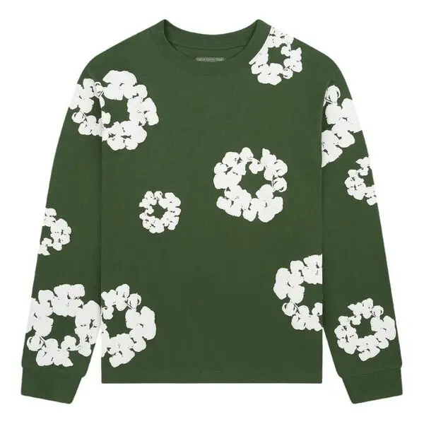 DENIM TEARS Cotton Wreath Long Sleeves T-shirt - Green