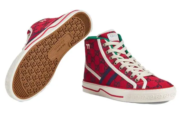 Gucci Tennis 1977 High Top Sneakers - Red