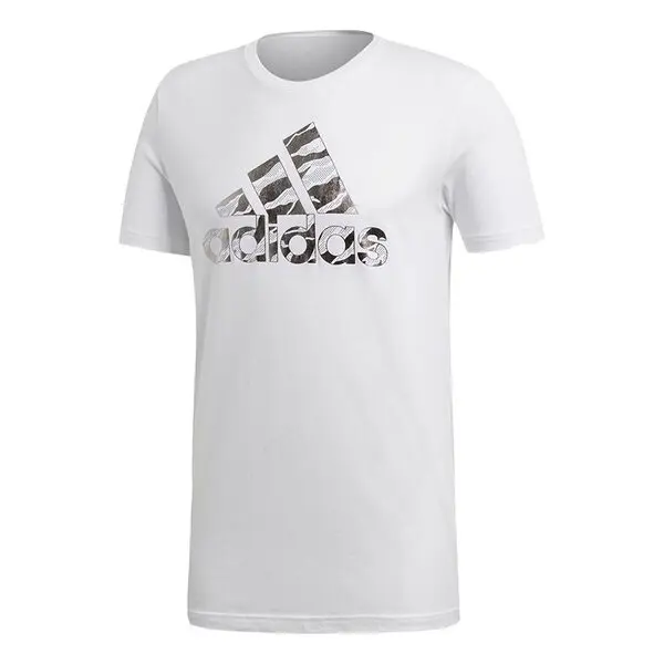 Adidas Camouflage Logo Short Sleeve Tee - White
