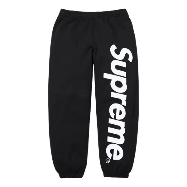 Supreme Ss26 Satin Appliqué Sweatpants - Black