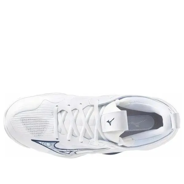Mizuno Wave Momentum 3 Athletic Sneakers - White/navy