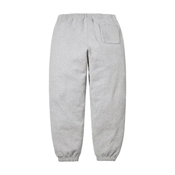 Supreme Ss26 Satin Appliqué Sweatpants - Heather Grey