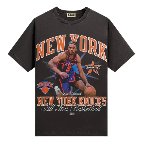 Kith For Nba All-star New York Knicks Latrell Sprewell Vintage T-shirt - Black
