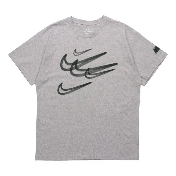 Nike As Ss Sports Printed Short Sleeve Tee Grey - Light Grey