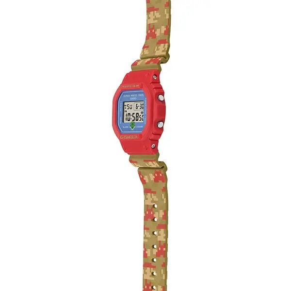 Casio G-shock Square "super Mario Bros." Dw-5600smb-4pr - Red