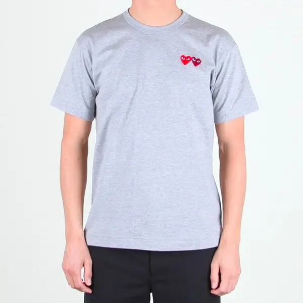 Play Comme Des Garcon Basic T-shirt Two Emblems