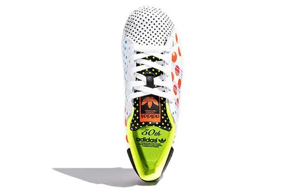 Adidas Superstar 'solar Red Polka' Sneakers - Ftwr White/core Black/solar Red