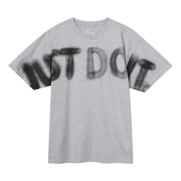 Nike Jdi Logo Printed Tee Grey - Light Grey