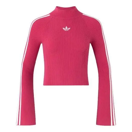 Adidas Originals Premium Knit Turtleneck Top - Pink