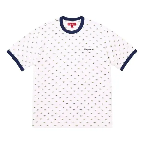 Supreme Ss26 Hearts Intarsia Ringer T-shirt - White