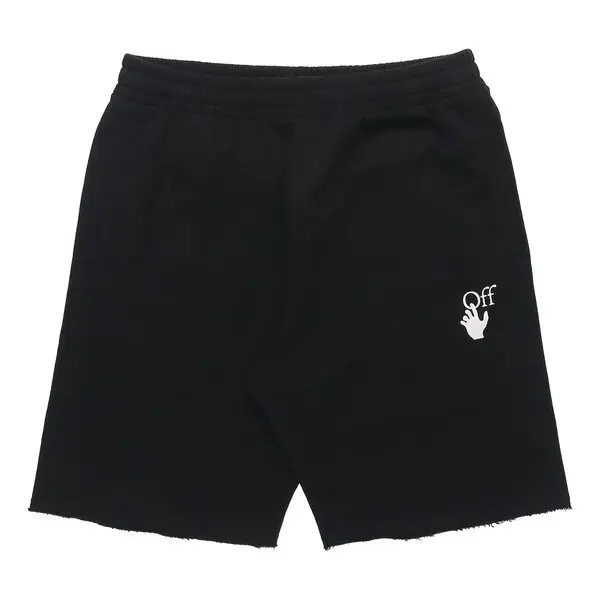 Off-White Diag Stripe Sweat Shorts - Black