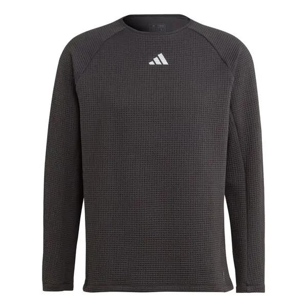 Adidas Aeroready Textured Long Sleeve T-shirt - Black