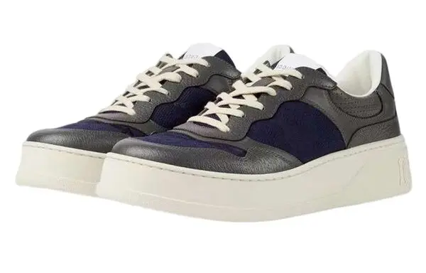 Gucci Interlocking G Lace-up Sneakers - Grey/blue