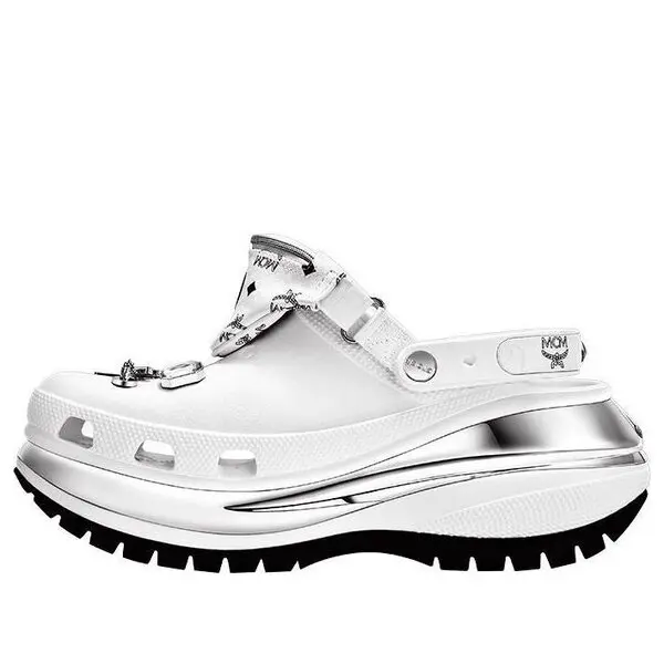 CROCS Mcm X Mega Crush Clogs - White/silver