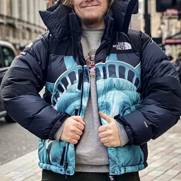 Supreme X The North Face Statue Of Liberty Mountain Jacket - Black/blue