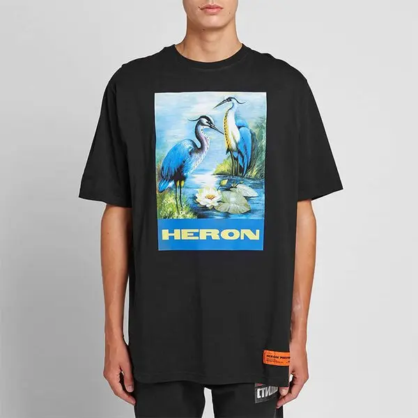Heron Preston Heron Print Oversized T-shirt /blue/multi