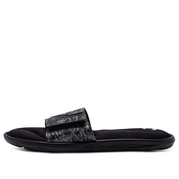 Under Armour Ignite 6 Graphic Strap Slides - Black/gray